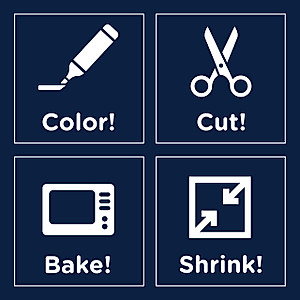 Shrinky Dinks Creative Pack, 25 Sheets Crystal Clear, Kids Art and Craft Activity Set, Kids Toys for Ages 6 Up by Just Play