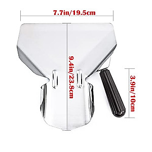 Mantouxixi Food Grand Stainless Steel French Fry Bagger Scoop, Chip Popcorn Bagger Ice Candy Snacks Desserts Scooper, Right Handle