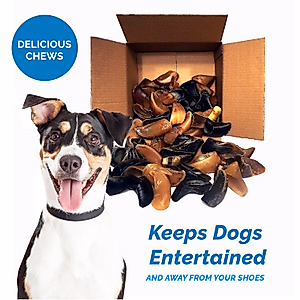 123 Treats | Cow Hooves for Dogs (50 Count) 100% Natural Long-Lasting Dental Dog Chews Made from Beef Hoof | from Free Range, Grass Fed Cattle with NO additives, Coloring or Chemicals