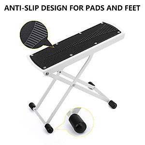 Pedicure Foot Rest, Non-Slip East-at Home Beauty 6 Heights Adjustable Sturdy Manicure Foot Rest, Treat Your Feet No More Bending or Stretching