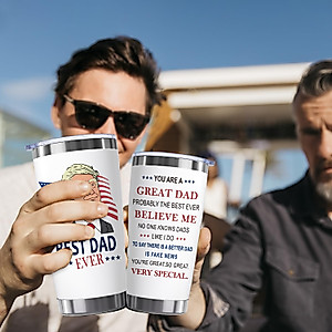 Gifts for Dad from Daughter, Son, Kids on Fathers Day, Christmas, Birthday - Funny Fathers Day Tumbler - Present for Father - Dad Tumbler 20oz