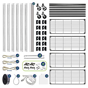 Monios-L Plant Shelf with Grow Lights, 4-Tier Metal Plant Stand with 180W T8 5000K Grow Light Bar, Heavy Duty Adjustable Rack with Wheels for Indoor Plants, Succulents, Seedlings(35Lx14Wx61H, Black)