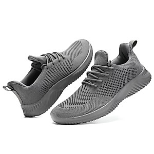 Pozvnn Men's Running Shoes Lightweight Breathable Walking Non Slip Athletic Fashion Sneakers Mesh Workout Casual Sports Shoes