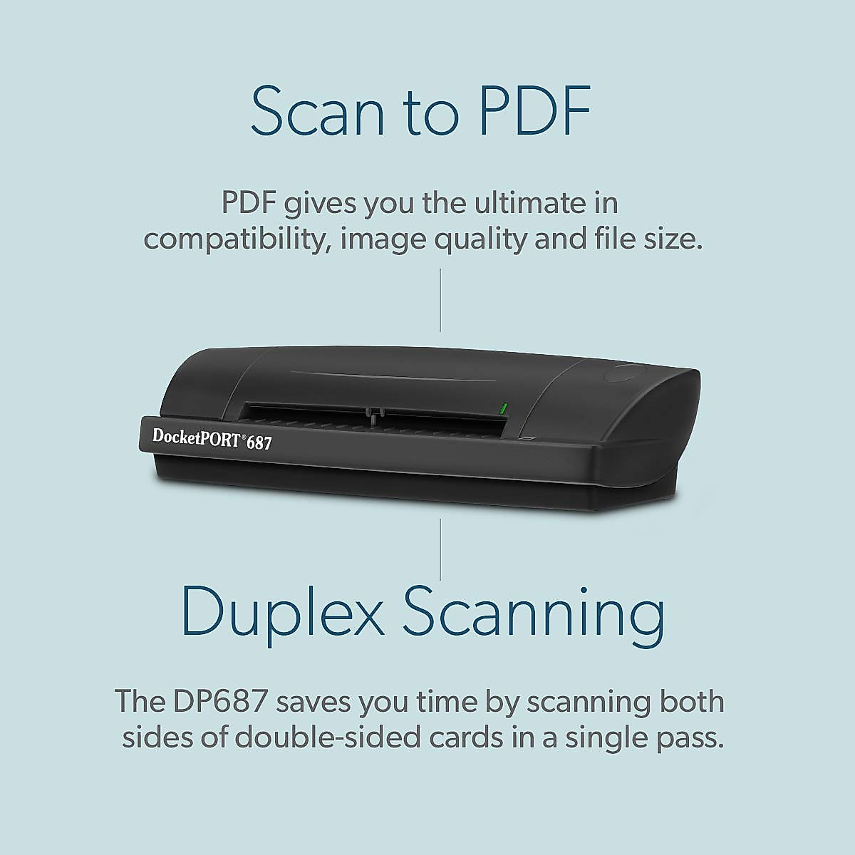 DocketPORT 687 Duplex Card Scanner (DP687)