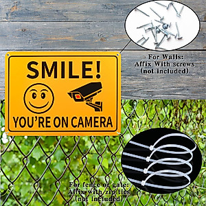 2-Pack Private Property No Trespassing Sign, No Trespassing Aluminum Warning Sign, Video Surveillance Signs Outdoor, Security Camera Sign for Home, Residential, Business, Warehouse, Driveway Alert, CCTV, Rust Free Aluminum 10 x 7 in(Red)