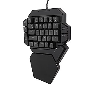 Zyyini One Handed Gaming Keyboard, K50 35 Keys USB Wired Single Hand Keyboard with 6 Programmable Keys,RGB Left Handed Ergonomic Mechanical Gaming Keyboard,for Game/Work