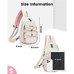 Sucipi Crossbody Sling Bag for Women Convertible Hiking Backpack Trendy Shoulder Bag Chest Bag Lightweight Belt Bag Mini Backpack for Travel Sport