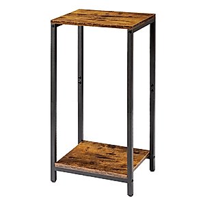 Tall End Table High Skinny Tall Side Table Tall Bedside Table Slim Thin Tall Nightstand Narrow Side Table Small Entryway Table for Small Spaces Small Table Stand Console Entry Way Home Bedroom Hall