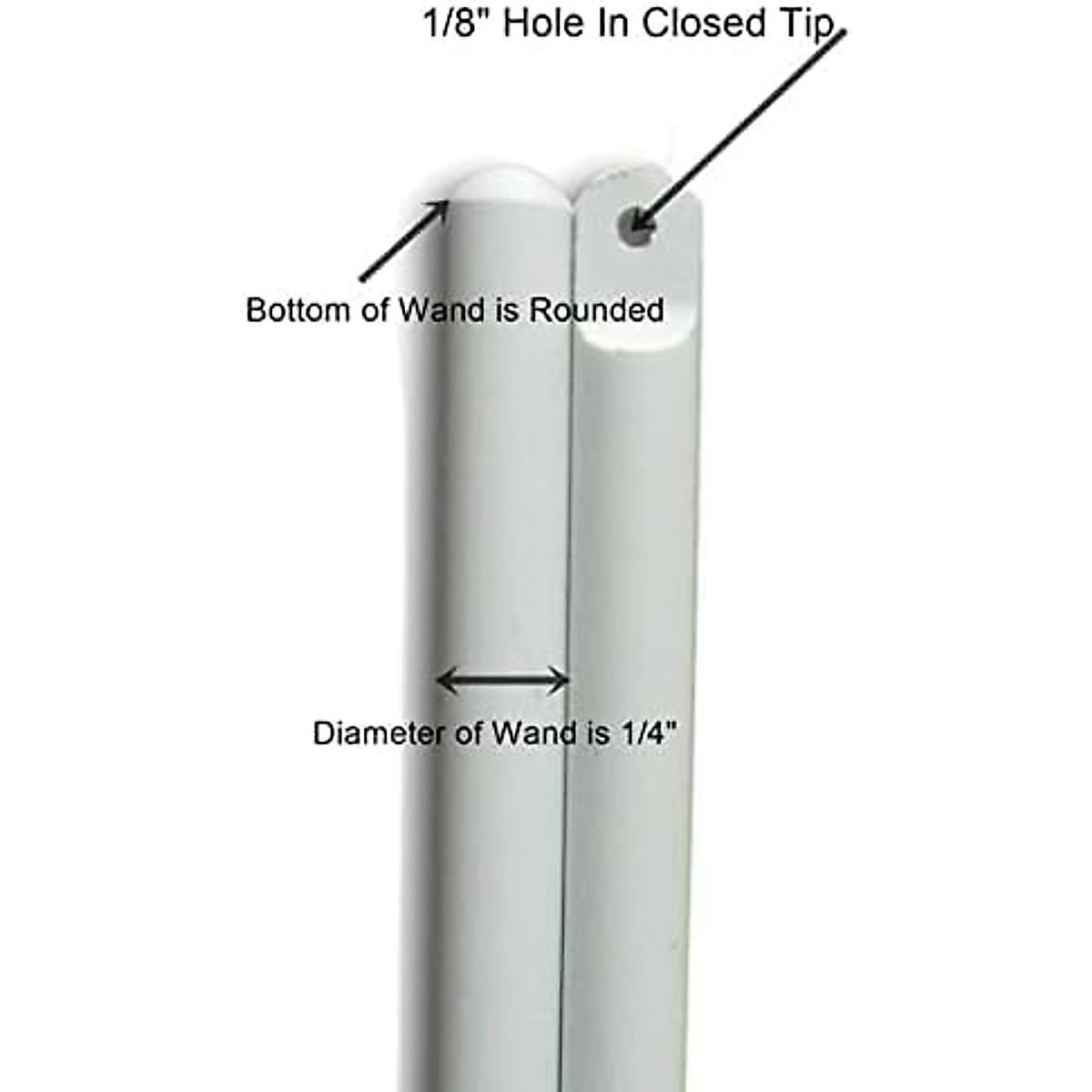 GMA Group New White Blind Wand/Rod - High Strength (30" Long - 2 Piece Pack)