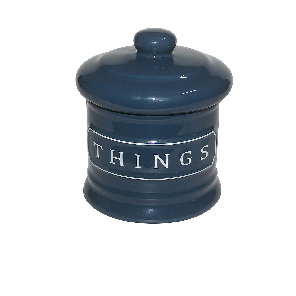 Lonovel Bathroom Vanity Storage Organizer Canister Jars for Cotton Balls,Swabs,Bath Salts,Makeup Sponge,Cosmetic Pad,Qtip Ceramic Bathroom Accessories Canisters Holder with Lid Home Decor,Cobalt Blue