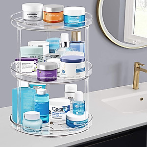 2 Tier and 3 Tier Lazy Susan Organizer 9.25Inch, Bathroom Organizer Make up Organizer and Storage