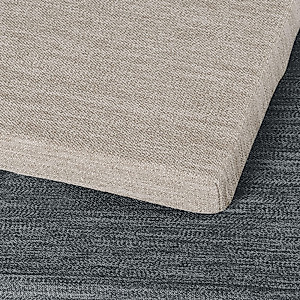 baibu Rectangle Bar Stool Cushions, Non-Slip Dining Chair Pads Kitchen Bench Stool Cushions with Machine Washable Cover - Only 1 Pad (Beige, 15.7×11.8×1.5in)