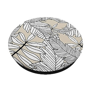 Tan / Sand / Beige Jungle Leaf Botanical Tropical Plant PopSockets Standard PopGrip
