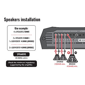 Stetsom Bravo HQ 800.4 Multichannel Car Audio Digital Amp - 2 Ohms Stable, 800 Watts RMS, 4 Independent Channels, Variable Crossover, Full Range, Car Stereo ds Bridge Speakers 800x4, RCA & High Input