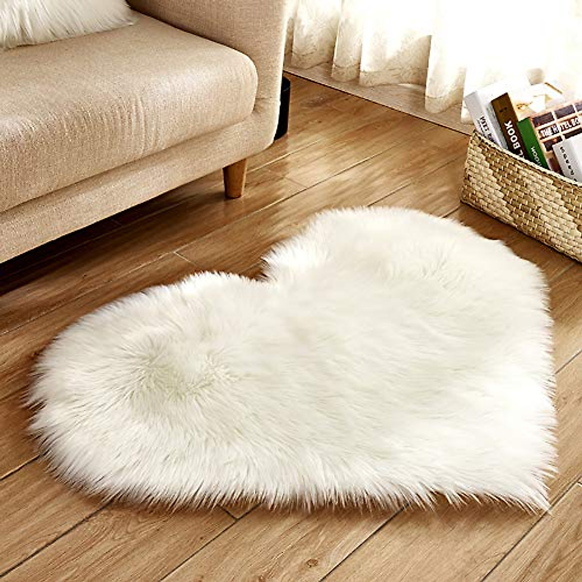 litymitzromq Ultra Soft Indoor Modern Area Rugs, Plush Heart Shape Non-Slip Living Room Mat Carpet Cushion Area Rug Home Decor for Children Bedroom Home Decor Nursery Rugs(Dark Grey)