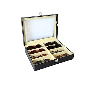 Evelots Eyeglass and Sunglasses Storage Organizer for Multiple Glasses, Closet Display Tray for Eyewear, Watches, and Jewelry - No-Scratch Storage Holder for Nightstand or Dresser