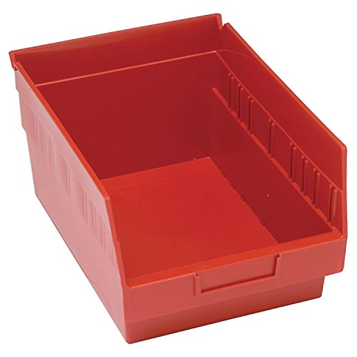 QUANTUM STORAGE SYSTEMS K-QSB207RD-8 8-Pack Plastic Shelf Bin Storage Containers, 11-5/8" x 8-3/8" x 6", Red