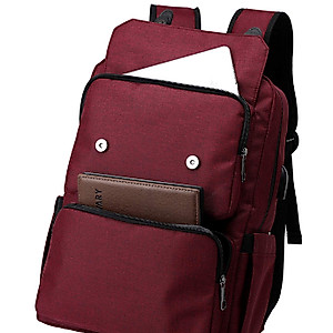 YALUNDISI Laptop Backpack for Women Men Vintage Backpack Bookbags Anti Theft Bookbag Red