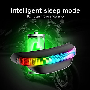 STEEL MATE H2 Helmet Brake Light and Running Light for Motorcycle Safety Rechargeable LED Signal Light for Helmet (WITHOUT ECU)