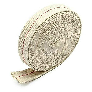 1/2" Flat Cotton Oil Lamp Wick 15foot Roll for Oil Lamps and Lanterns
