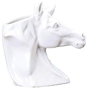 ChezMax Ceramic Succulent Planter Pot Horse Shaped Planter Ceramic Flower Cactus Container Pot for Garden Decorative Indoor Plants