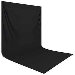 Hemmotop Black Backdrop Background 10 x 20ft Black Backdrop Screen for Photography Black Photo Backdrop Cloth for Photo Video Studio and Televison
