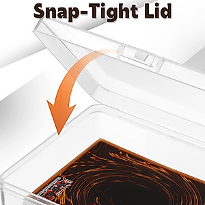 Vicenpal Playing Deck Card Storage Box Plastic Card Boxes Compatible with 100 Mtg Holder Storage Case 4.3 x 2.95 x 2.2 Inches Organizer Snap Closed for Trading Card Games Card Collector