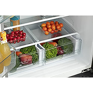 Hamilton Beach HBF1770 French Door Counter Depth Refrigerator with Freezer Drawer, 17.7 cu ft, Stainless Steel (Full Size)