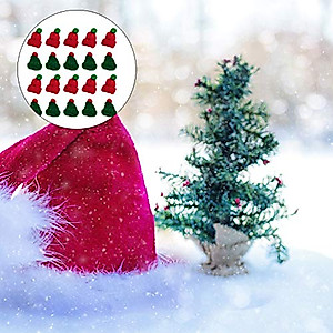 BESTOYARD 20pcs Mini Beanie Tiny Knit Hats for Crafts Handmade Mini Hat Tree Ornaments Miniature Knitted Hats Cute Doll Hat Small Santa Hats Decor Bottle Knitting Wool Cell Phone