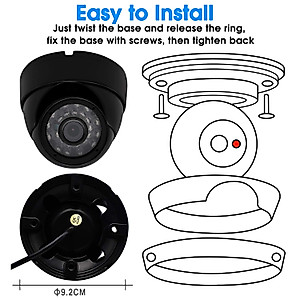 SVPRO Outdoor USB Camera 1080P Full HD Waterproof Night Vision Camera with Infrared LEDs,USB Security Camera for Home Surveillance System 30/60/120fps OV2710 Dome Camera with IR-Cut&Metal Housing