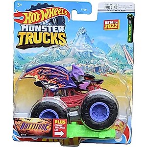 Hot Wheels 2022 - Monster Trucks - Battitude - with Connect and Cash car #41/75 - Ships Bubble Wrapped in a Box