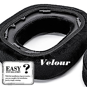 ZIXUANCUSHION HS80 Ear Pads Compatible with HS80 RGB Headset - HS80 Ear Cups/1.18 Inches Thick/Memory Foam Ear Cushions (Velour)