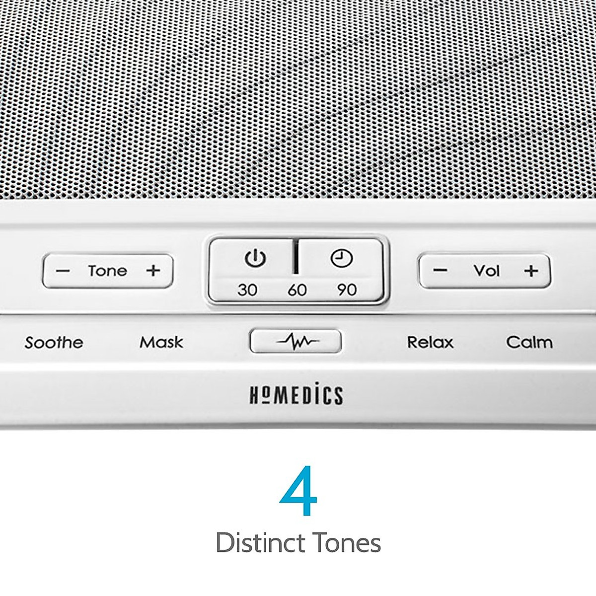 HoMedics Deep Sleep I Therapy Machine | White Noise Device, Timer, Dual Speakers, Adjustable Tone & Volume | 4 Soothing Sounds, Masks Distractions, Sleep Therapy, Adapter or Battery Operated