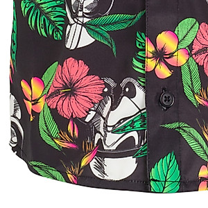 STAR WARS Darth Vader Stormtrooper Big Boys Hawaiian Button Down Shirt Black 14-16