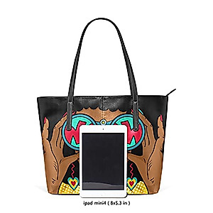 African American Woman Handbags Shoulder Bags Leather Crossbody Handbag for Women Tote Satchel