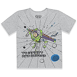 Disney Toys Story Buzz, Woody and Forky Boys Shirt, Tank Top and Shorts Set for Toddler and Little Kids – Grey/Blue/Black