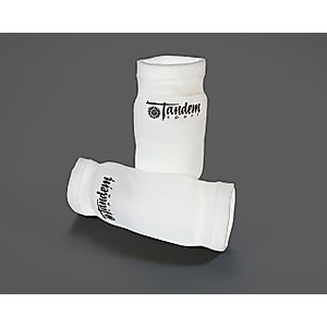 Tandem Sport Volleyball Elbow Pads - Volleyball Pads for Floor Burns and Bruises - Non-Bulky White Volleyball Elbow Pads