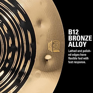 Meinl Cymbals Classics Custom Dual 14" Hihat Cymbal Pair for Drum Set, Dark/Brilliant — Made in Germany — B12 Bronze, 2-Year Warranty, (CC14DUH)