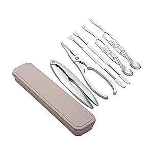 3sets/6pcs Nuts Pecan Picnic With, Case & for Crackers Shellers, Open Storage Including Shellfish Peel Utensils Nut/Steel Accessories Opener and Leg Shell Lobster Tools