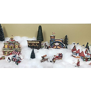 2 Set Christmas Snow Roll - 2 Packages of 3 Foot X 8 Foot Artificial Snow Blankets for Christmas Decorations