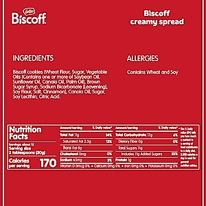 Lotus Biscoff, Cookie Butter Spread, Creamy, non GMO + Vegan, 14.1 oz, Pack of 8
