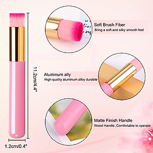 Dming 5 Pieces Lash Shampoo Brushes, Eyelash Extension Cleansing Brush Peel Off Blackhead Remover Tool Nose Pore Deep Cleaning Brush Cosmetic Lash Cleanser Brush Facial Cleansing Brushes (Pink)