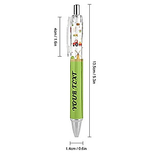 Personalized Custom Farm Animals Horse Pens with Stylus Tip, Customized Engraving Ballpoint Pens with Name Massage Text Logo, Gift Ideas for School Office Business Birthday Graduation Anniversaries Ch