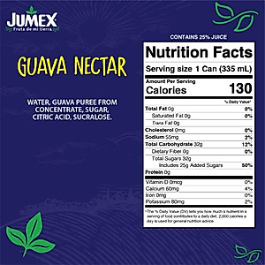 Jumex Guava Nectar and Strawberry-Banana Nectar Fridge Pack | Recyclable Can with Non-BPA Lining | Two Varieties in One Convenient Package | 11.3 Fl Oz (Pack of 12)