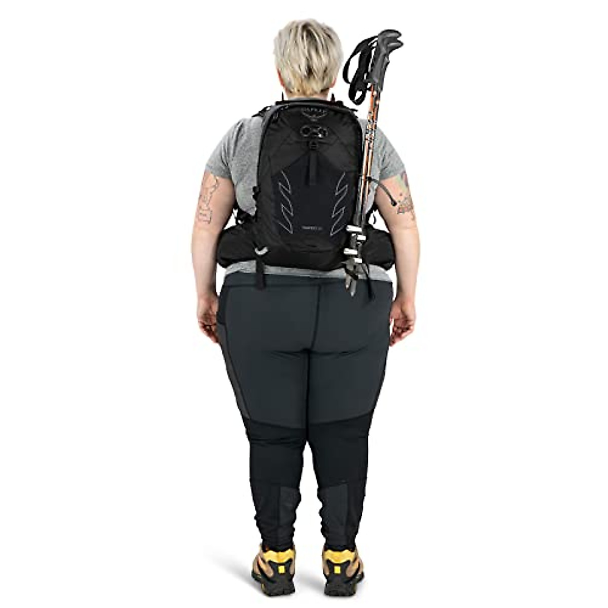 Osprey Tempest 20L Women's Hiking Backpack with Hipbelt, Stealth Black, WXS/S, Extended Fit