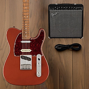Fender Player Plus Nashville Telecaster Electric Guitar, with 2-Year Warranty, Aged Candy Apple Red, Pau Ferro Fingerboard