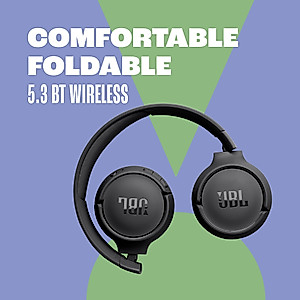 JBL JBLT520BTBLKAM-Z Tune 520BT Wireless on-ear Headphones, Black - (Renewed)