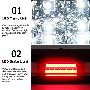 LED Third 3rd Brake light for 04-08 Ford F150 07-10 Ford Explorer 06-08 Lincoln Mark LT, Rear Cargo Lamp High Mount Stop light (Smoke)