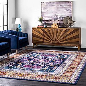 nuLOOM Marisela Tribal Area Rug, 5' x 7' 5", Navy