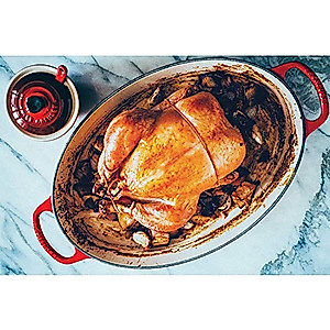 Le Creuset Enamel Cast Iron Signature Oval Baker, 3 quart, Cerise (Cherry Red)